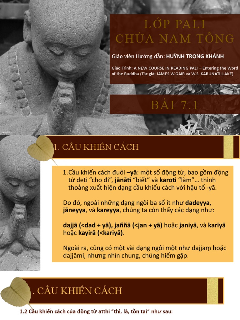 Pali Lesson 7.1 Khanh 16-9-20 | PDF
