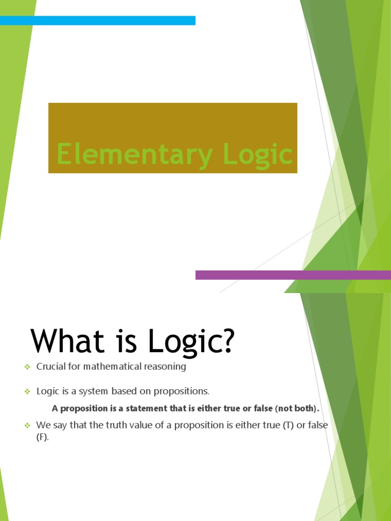 MMW Elementary Logic 1 | Download Free PDF | Proposition | Logical Consequence
