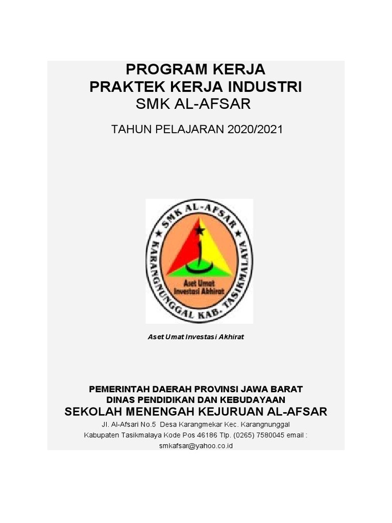 Program Prakerin SMK Al-Afsar 2020/2021 | PDF | Seni