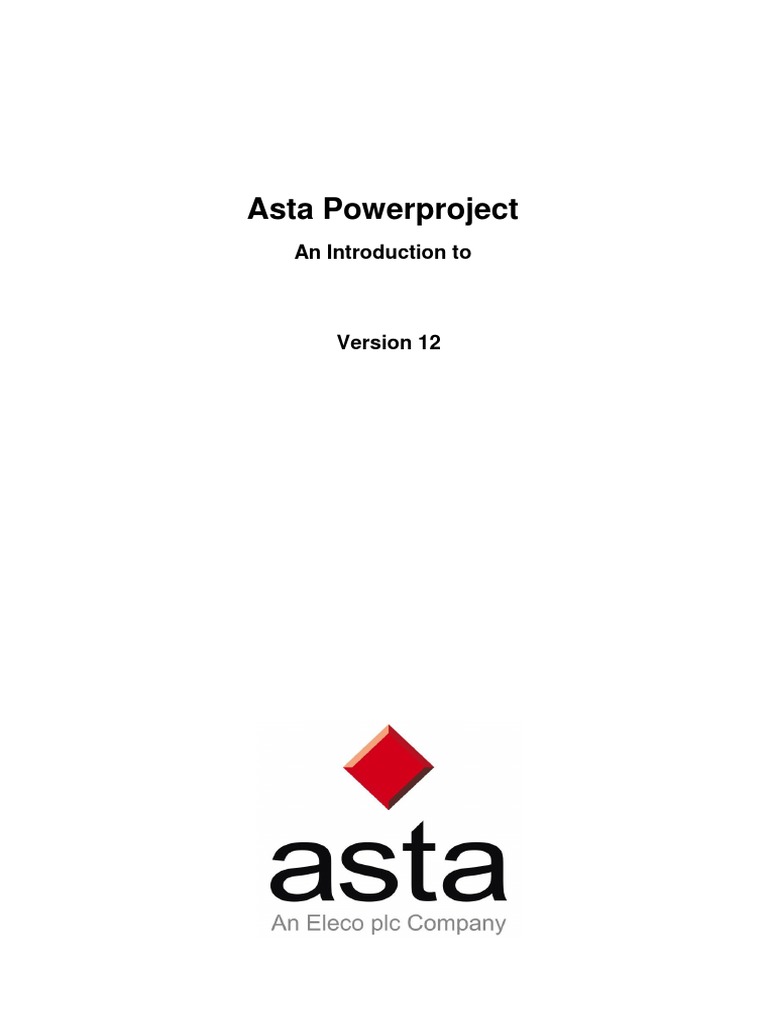 ASTA Introduction To ASTA Powerproject V12 | PDF | Cursor (User ...