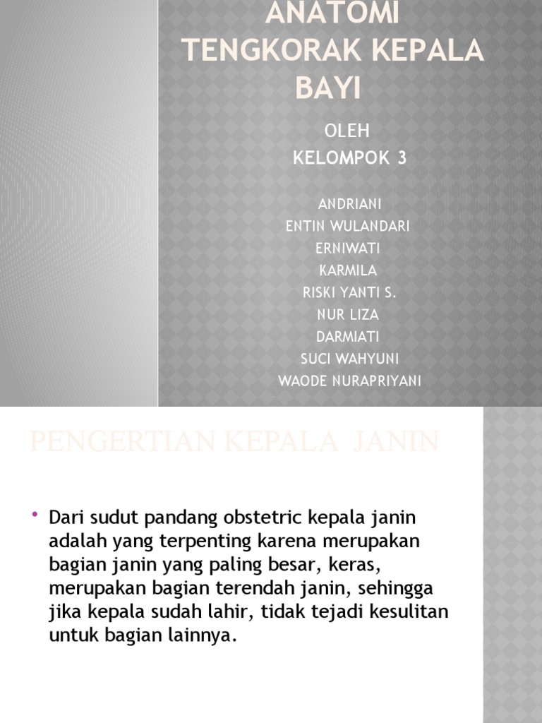 Anatomi Tengkorak Kepala Bayi | PDF