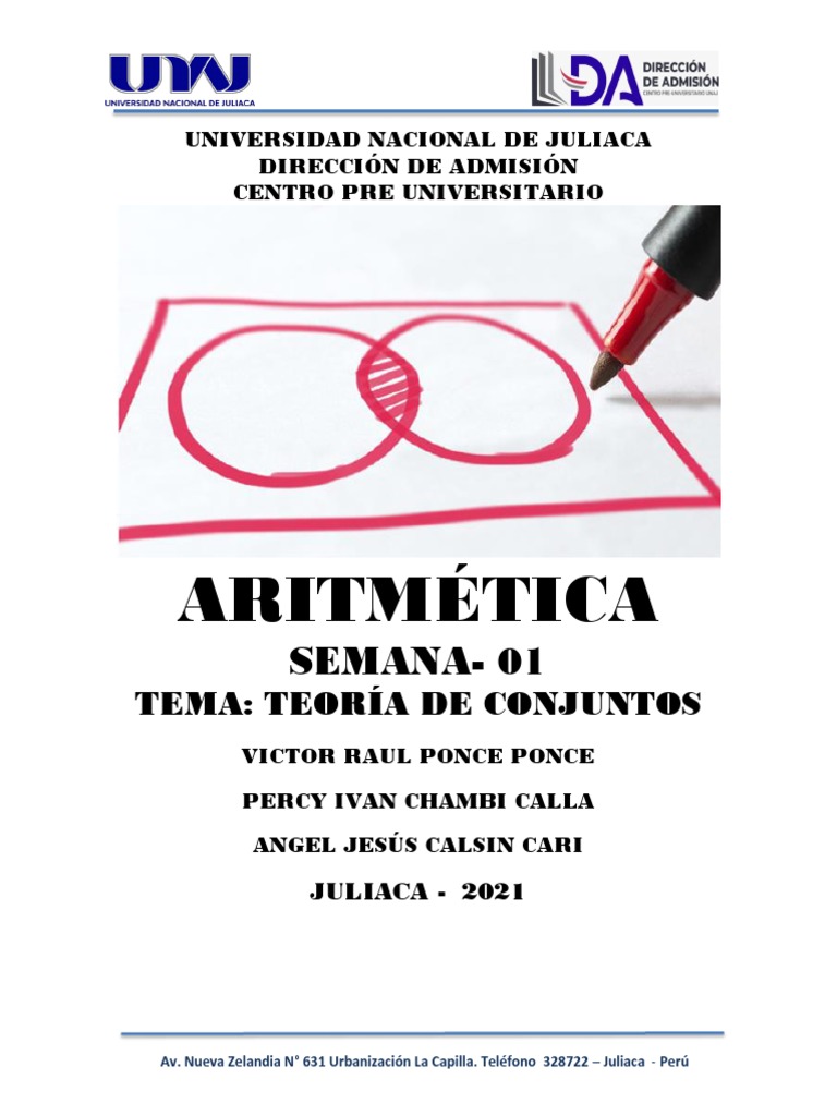 ARITMETICA | PDF | Conjunto (Matemáticas) | Lógica matemática