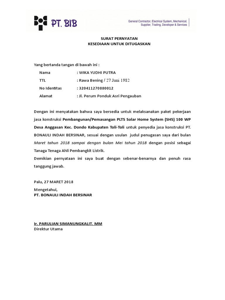 2cb SURAT PERNYATAAN | PDF