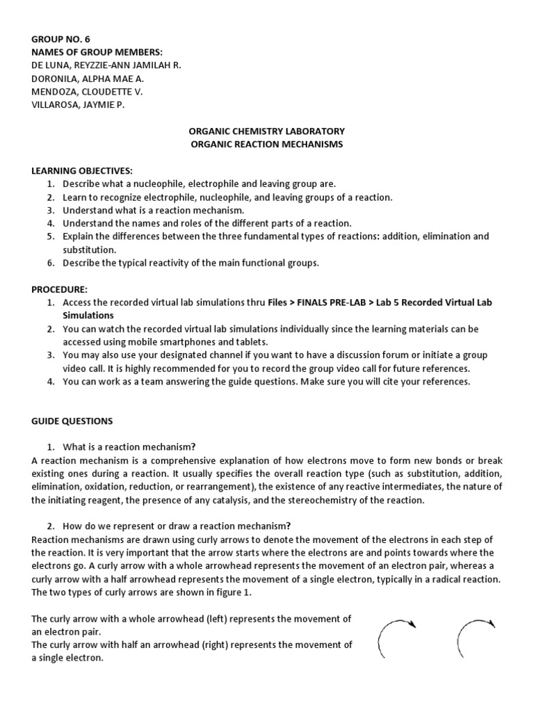 Organic Reaction Mechanisms Guide | PDF | Chemical Reactions | Alkene