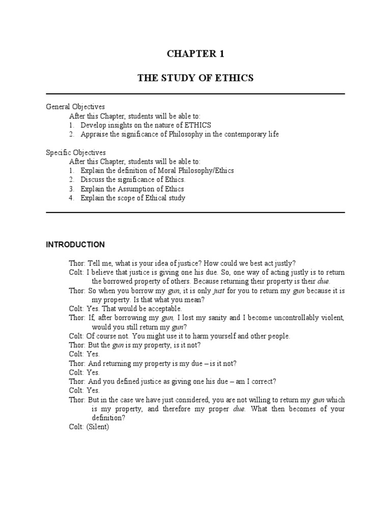 Understanding the Foundations and Significance of Ethics Through Socratic Questioning and ...