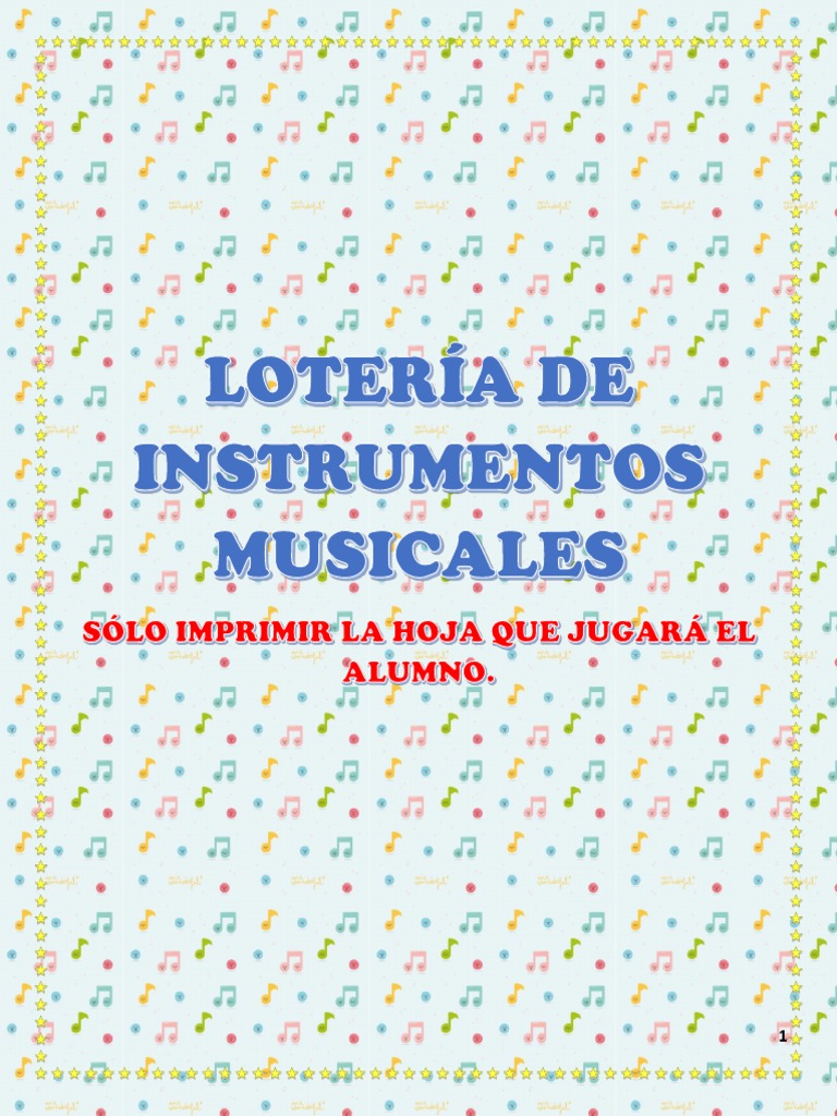 Lotería Musical - Montessori I | PDF | Industria de la música ...