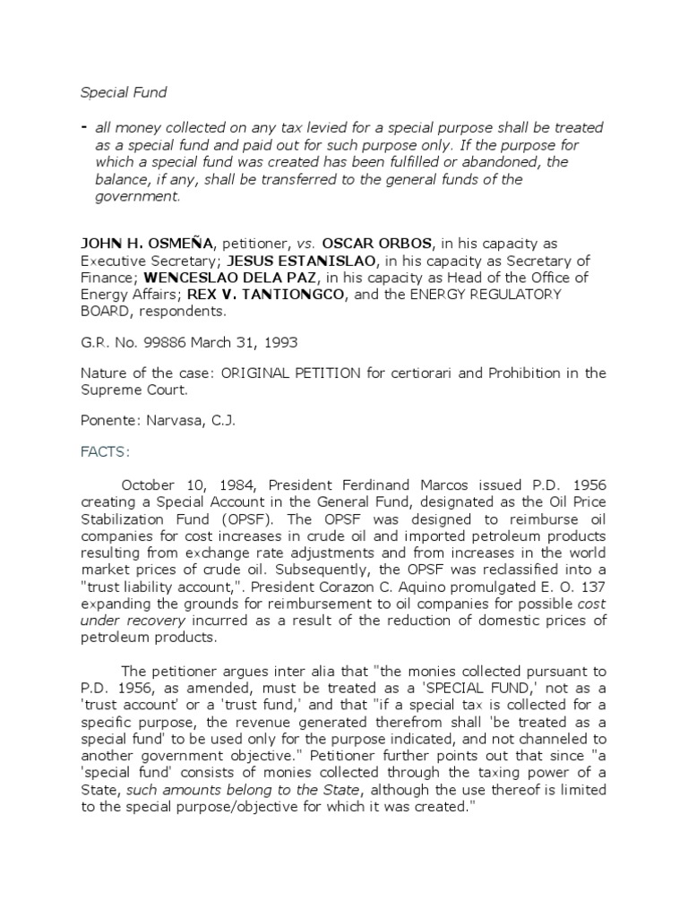 JOHN H. OSMEÑA, Petitioner, vs. OSCAR ORBOS, in His Capacity As | PDF ...