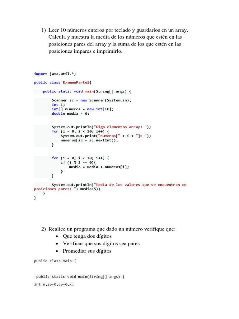 Examen Programacion | PDF