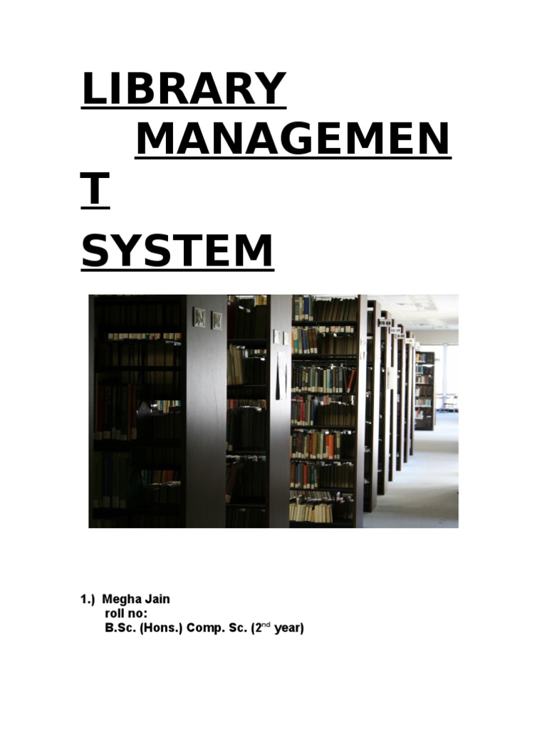Library Management System (Final) | PDF | Software Development ...
