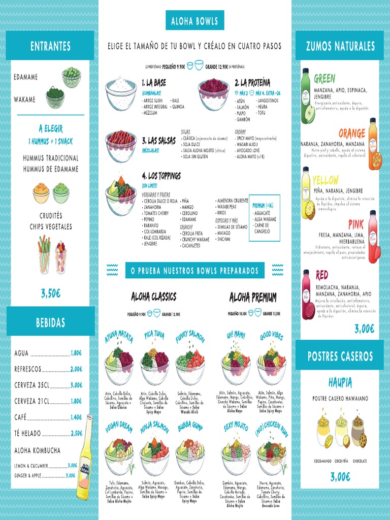 Aloha Poké - Interior Carta PDF | PDF