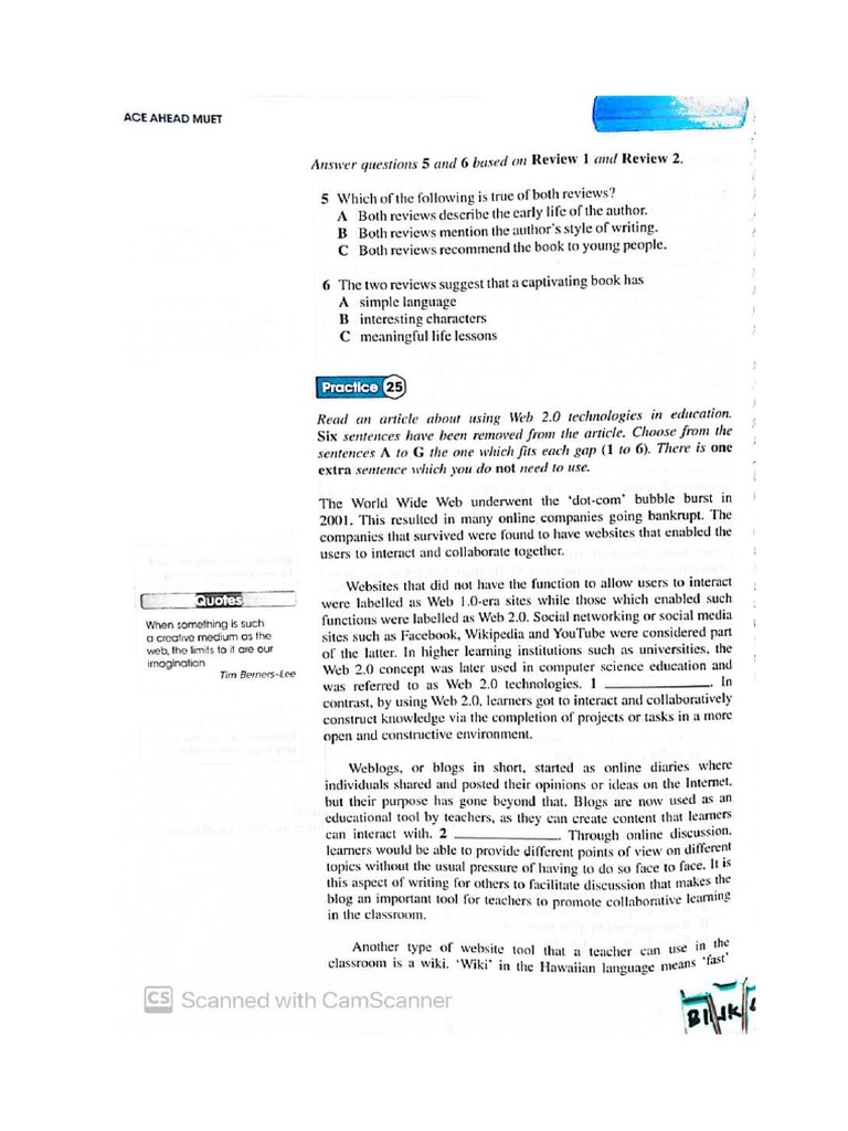 Gapped Text 1 | PDF