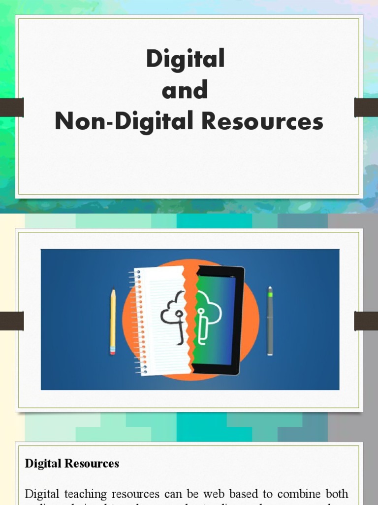 Digital and Non-Digital Teaching Resources | PDF | Career & Growth ...