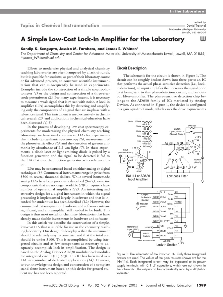 A Simple Low-Cost Lock-In Amplifier For The Laboratory | PDF ...