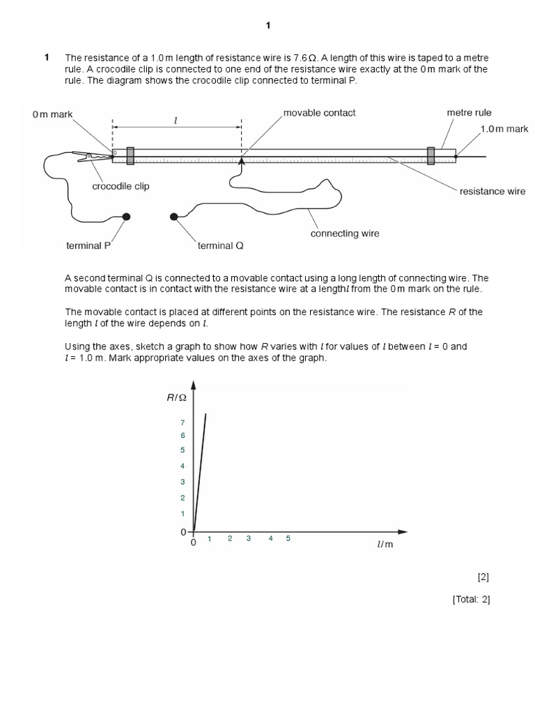 Physics Igcse Home Quiz 1 | PDF | Electric Charge | Electrical Conductor