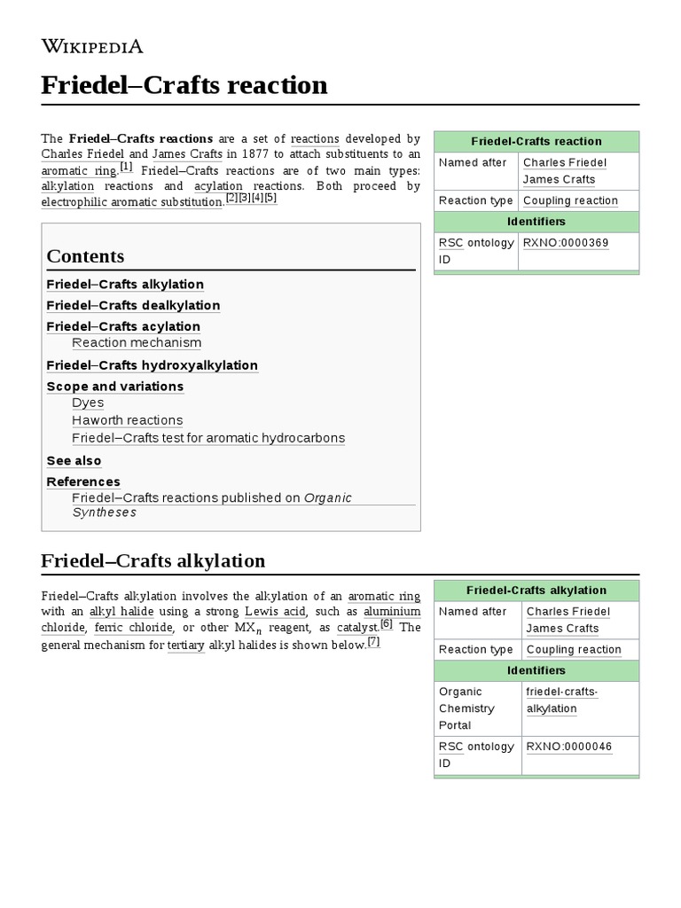 Friedel-Crafts Reaction | PDF | Chemical Compounds | Physical Sciences