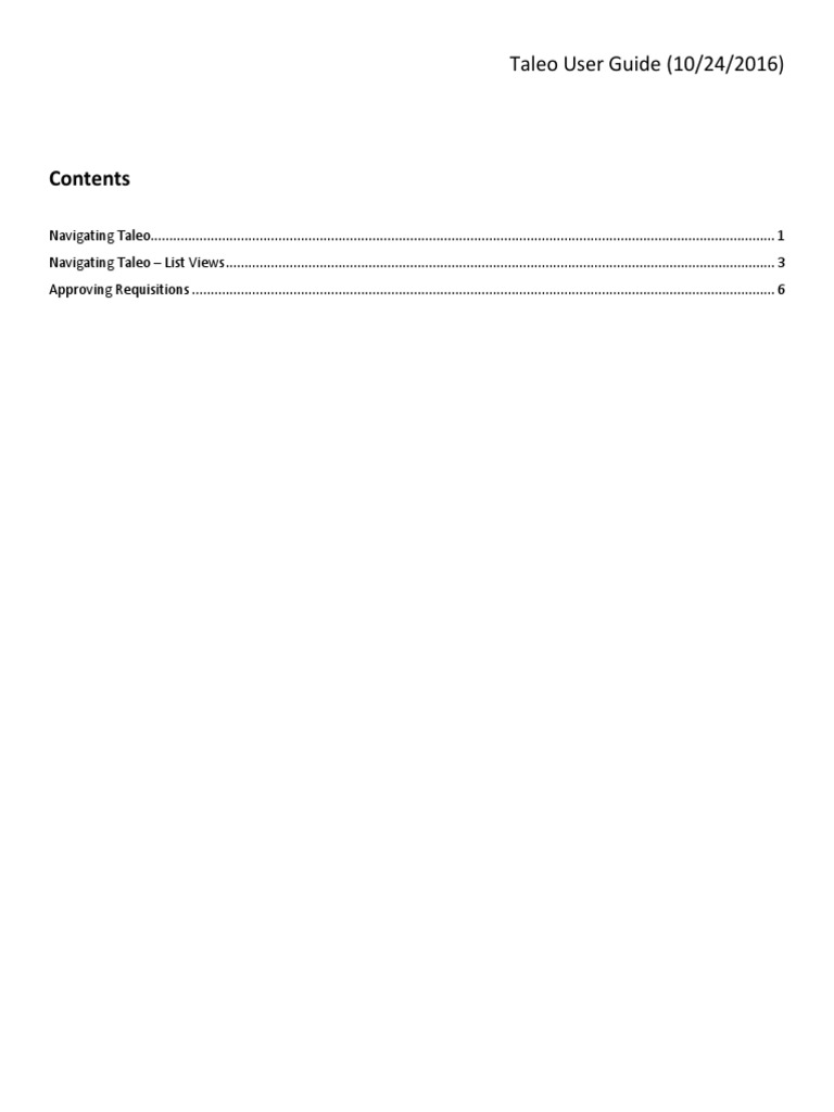 (App) Taleo User Guide 1-0 | PDF | Internet | Computing