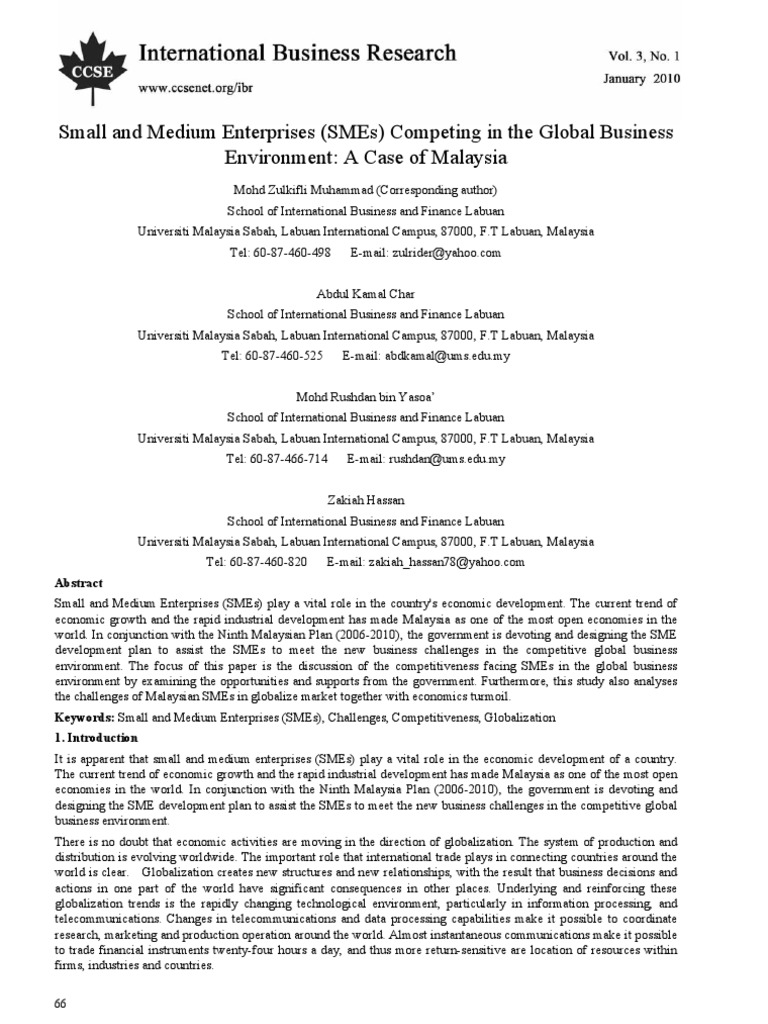 SME - Malaysia | PDF | Small And Medium Sized Enterprises | Globalization