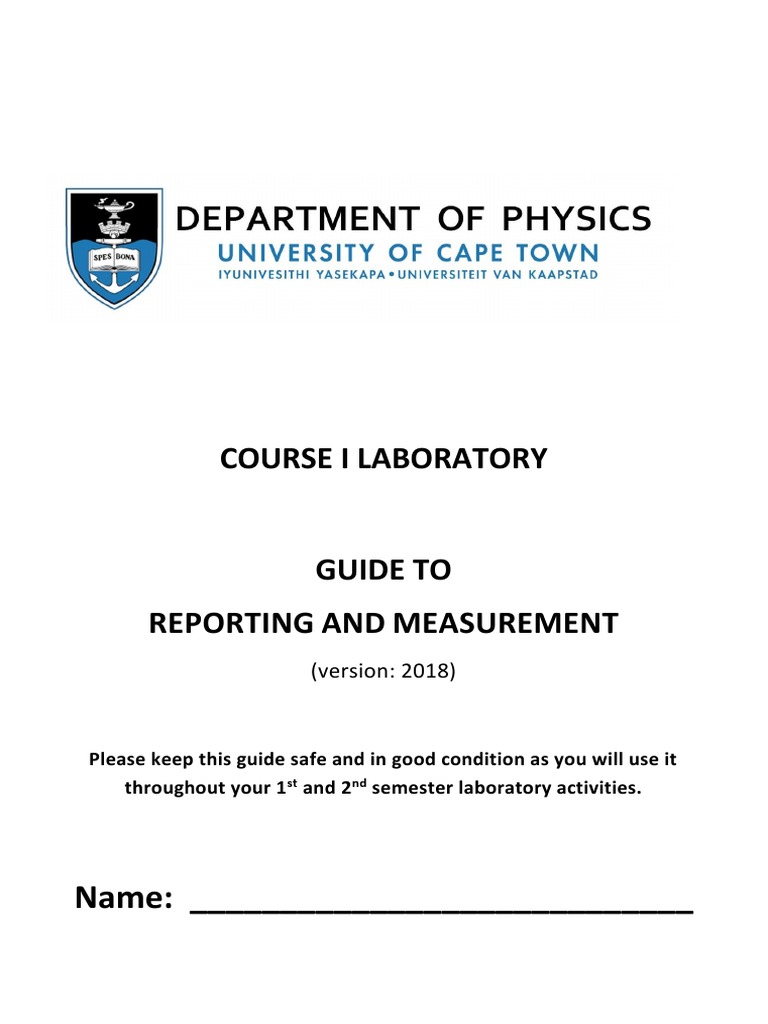 Lab Guide To Reporting and Measurement | PDF | Significant Figures ...