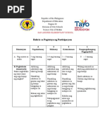 Rubrics (Sanaysay o Essay) | PDF