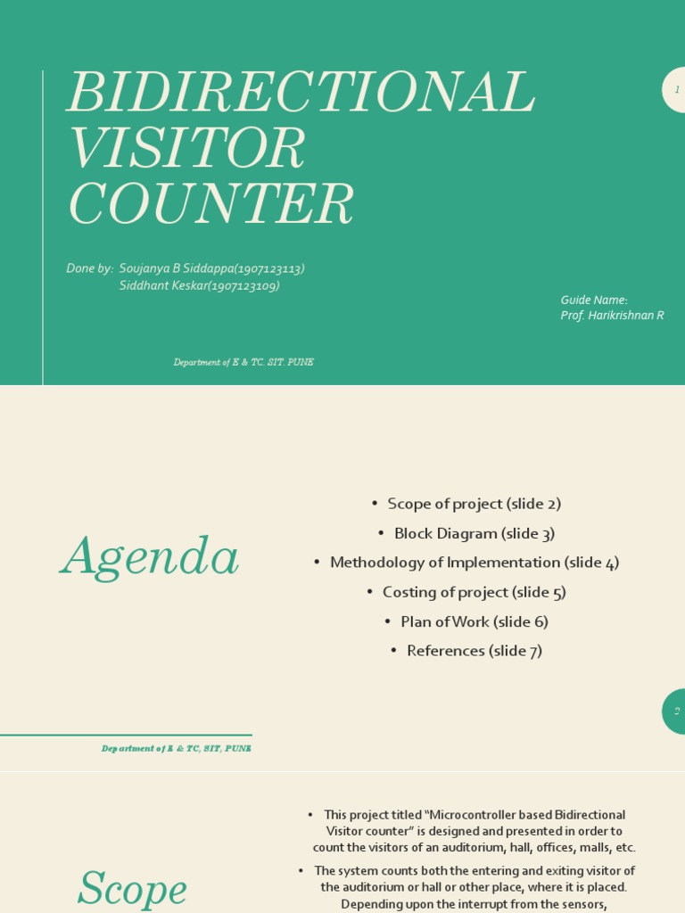 Bidirectional Visitor Counter | PDF | Manufactured Goods | Electronics