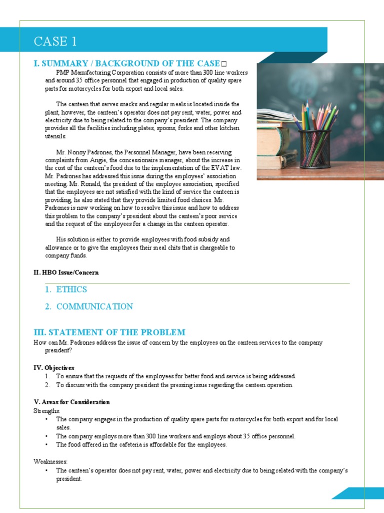 Case 1 Updated | PDF | Foods | Business