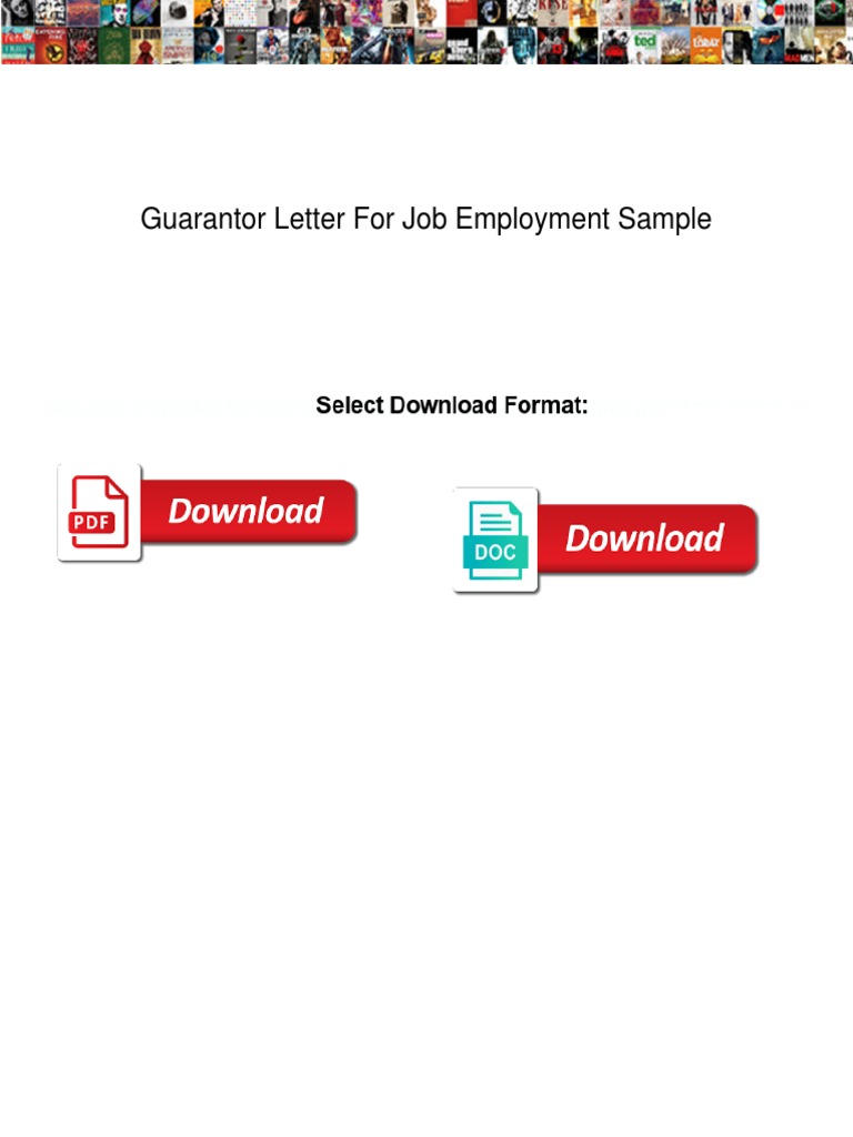 Guarantor Letter For Job or Employment Sample | PDF | Employment | Surety