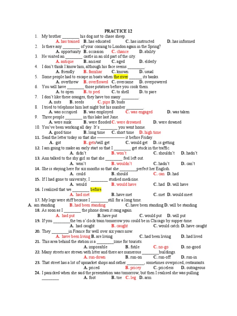 Practice 12 | PDF | Laughter