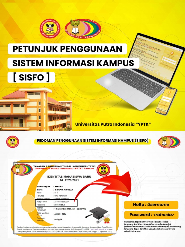 Pedoman Menggunakan Sisfo UPI-YPTK Padang | PDF