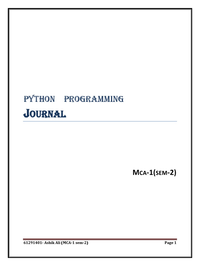 Python Program (Journal) | Download Free PDF | Queue (Abstract Data ...