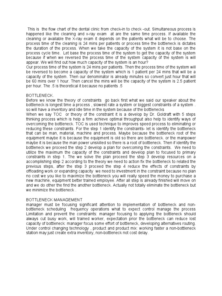 Bottleneck Report | PDF | Systems Science | Business Process