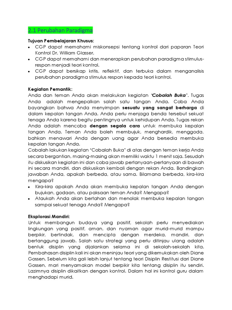 2.1 Perubahan Paradigma | PDF