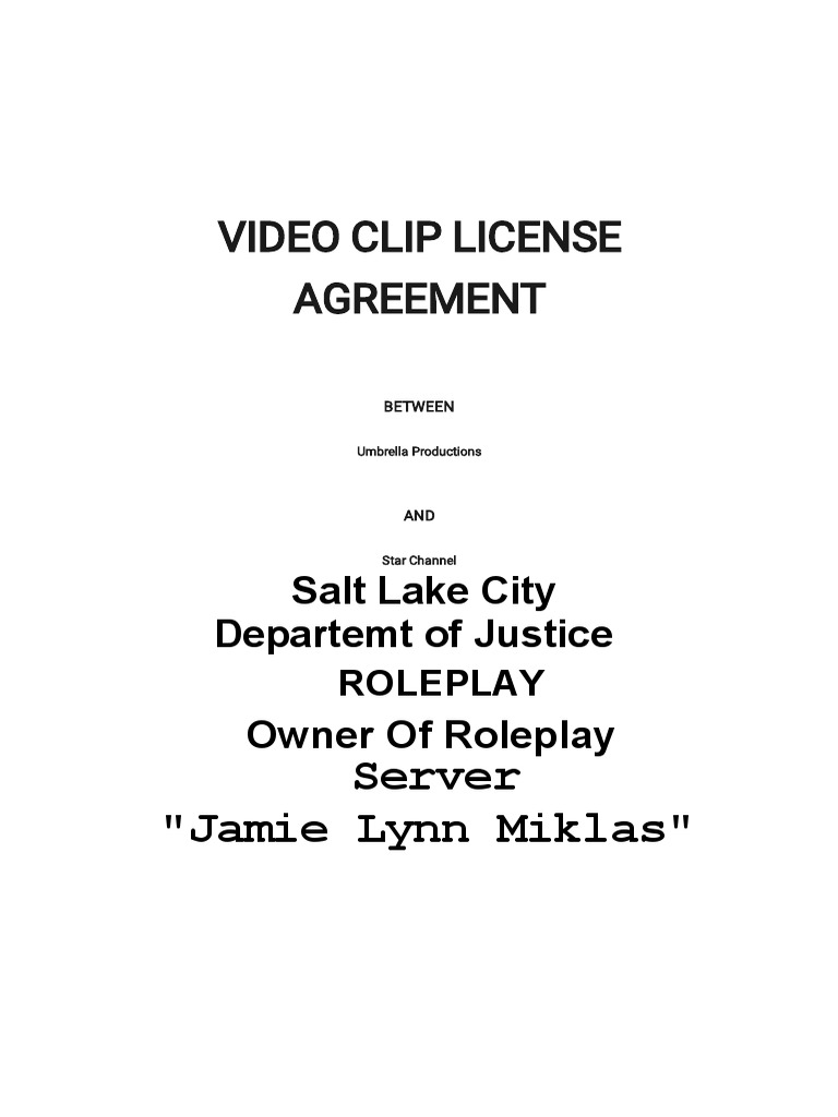 Copy-Of-Video-Clip-License-Agreement-Template 1 4932404 1 | PDF ...