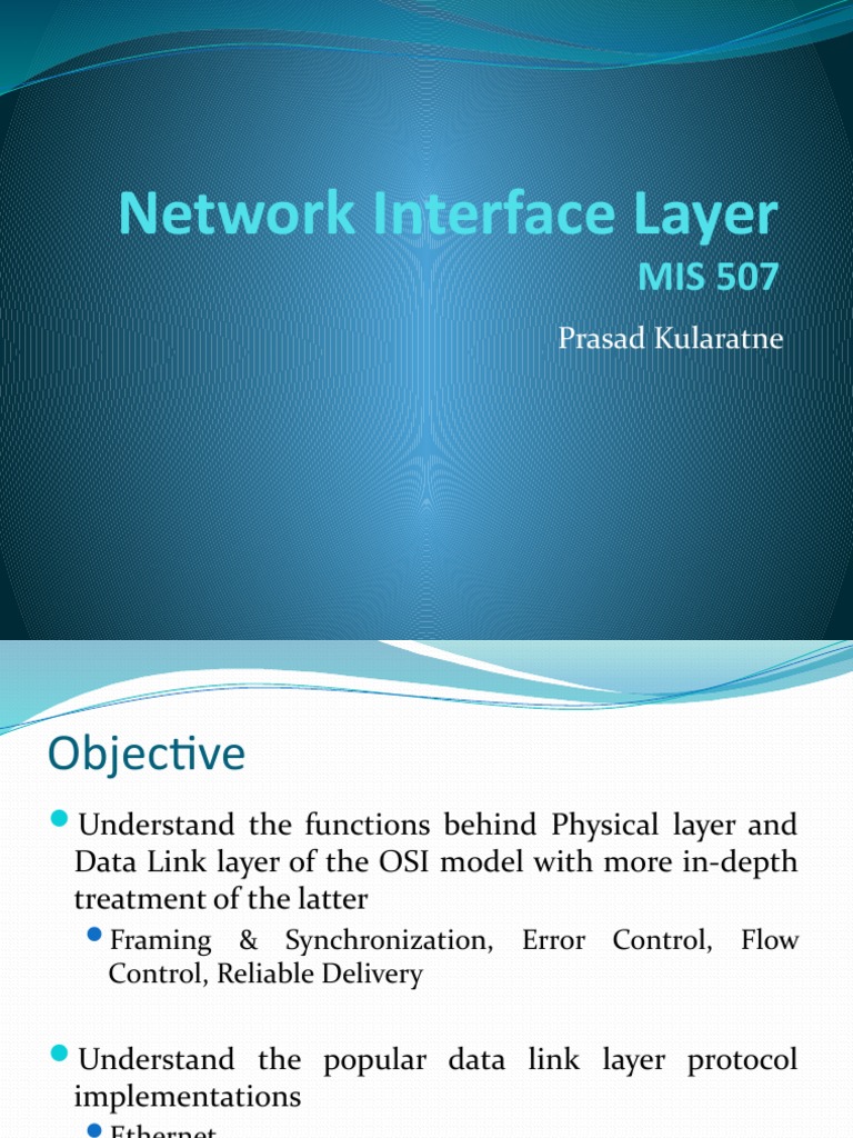 Lecture2 - Network Interface Layer Final | PDF | Ethernet ...
