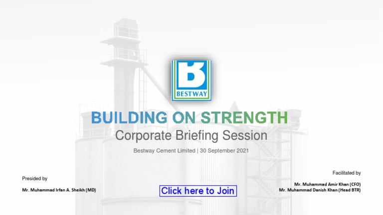 Corporate Briefing Session: Click Here To Join | PDF