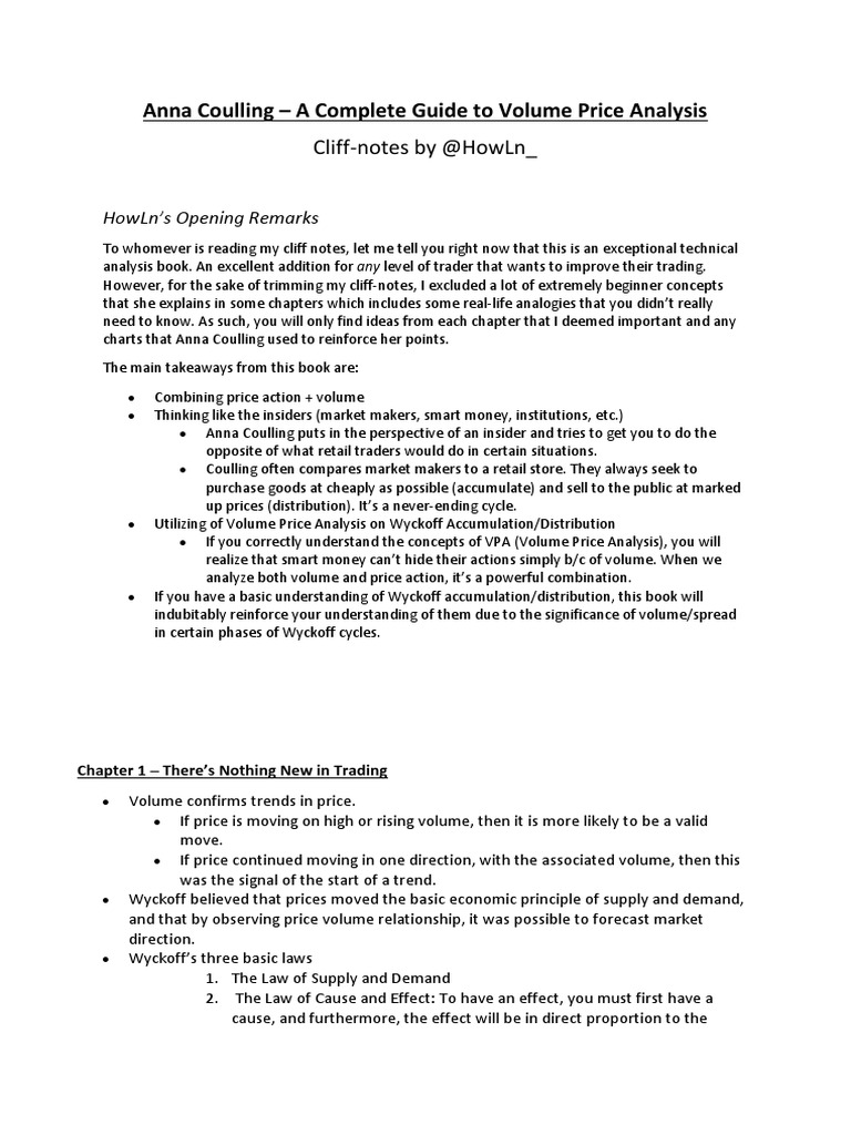 Anna Coulling A Complete Guide To Volume Price Action Download Free
