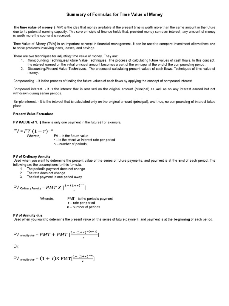 summary-of-formulas-for-time-value-of-money-pdf-time-value-of-money