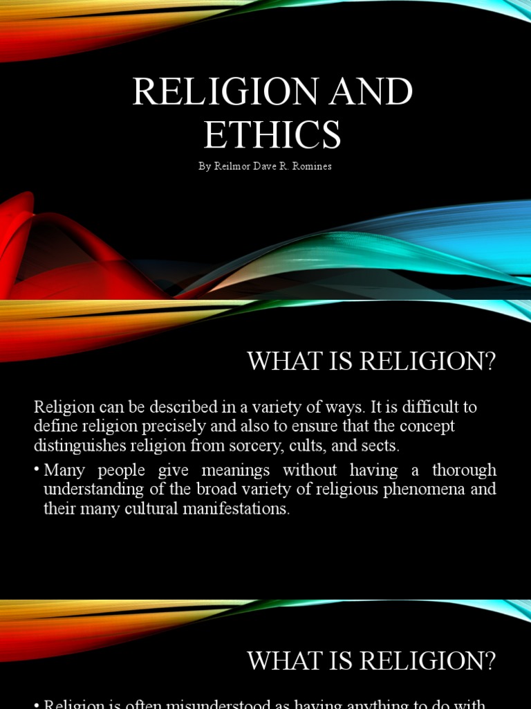 Religion and Ethics: by Reilmor Dave R. Romines | PDF | Morality | Good ...