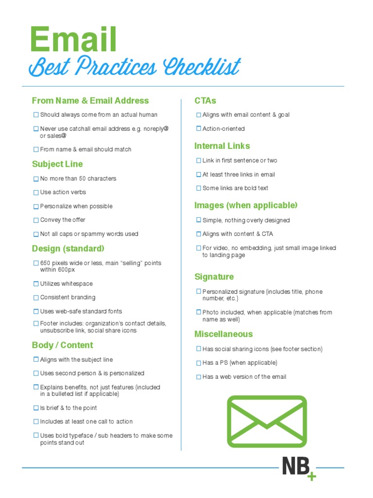 Best Practices Checklist: Email | PDF