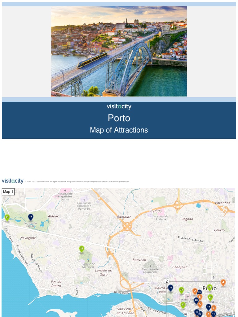Porto: Map of Attractions | PDF | Porto | Buildings And Structures