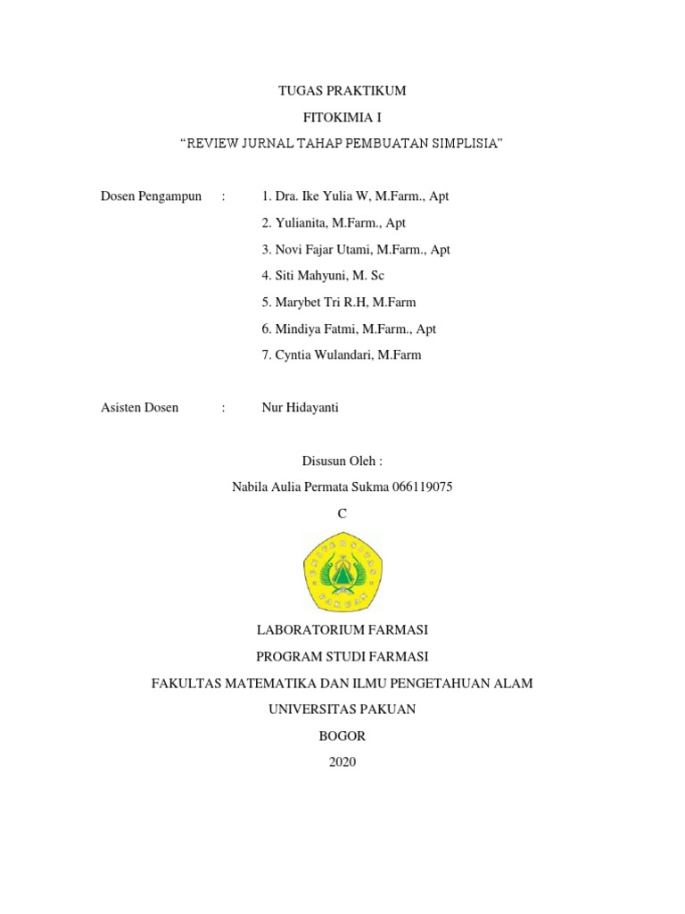 Review Pembuatan Simplisia Akar Pasak Bumi | PDF
