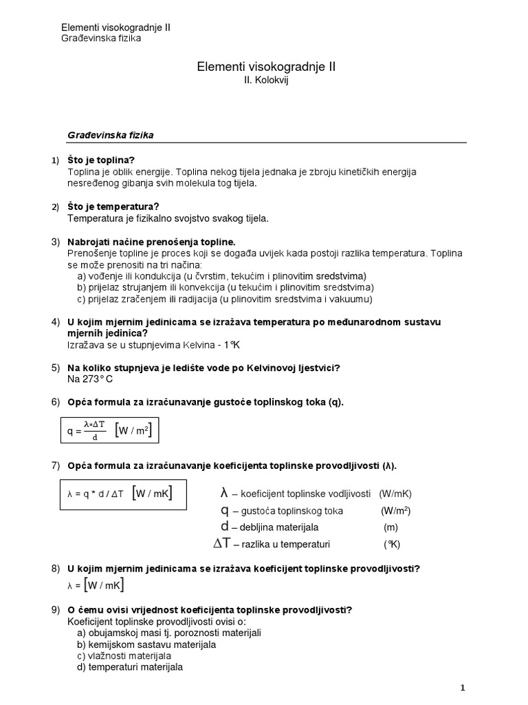 Elementi Visokogradnje II 2.kolokvij 1 | PDF