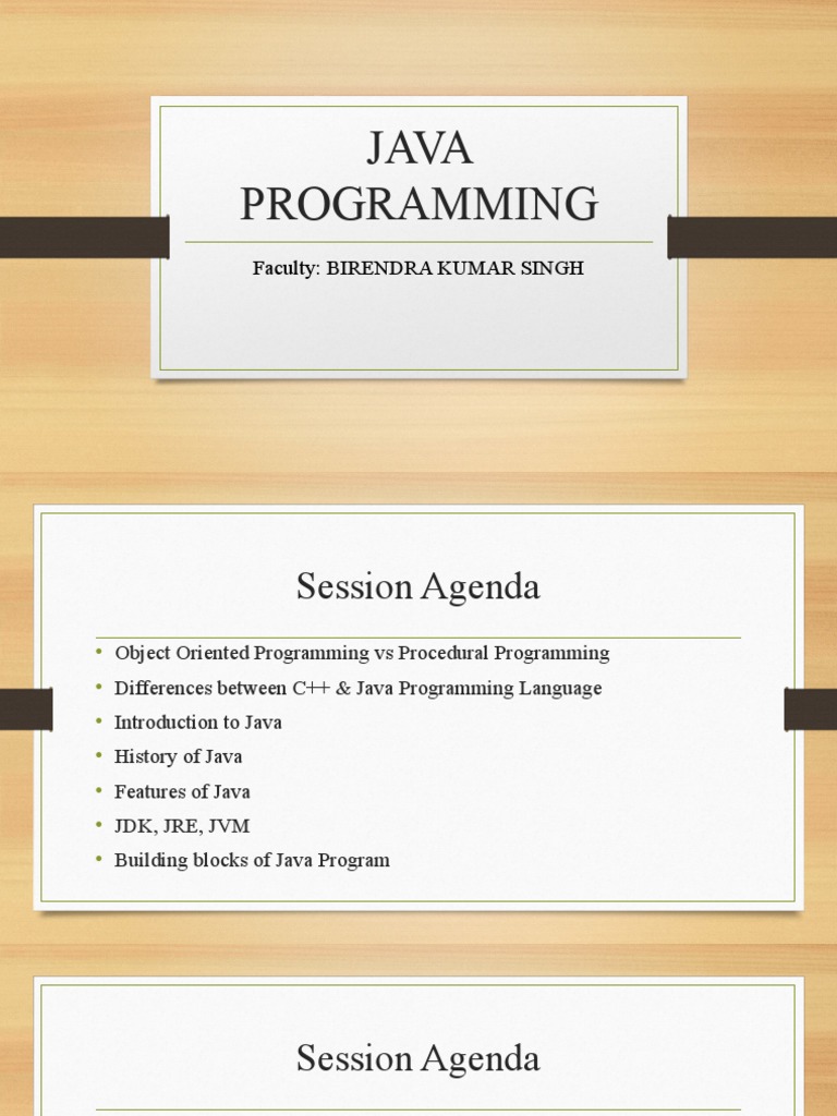 Java Programming Day 1 | PDF | Java (Programming Language) | Java ...