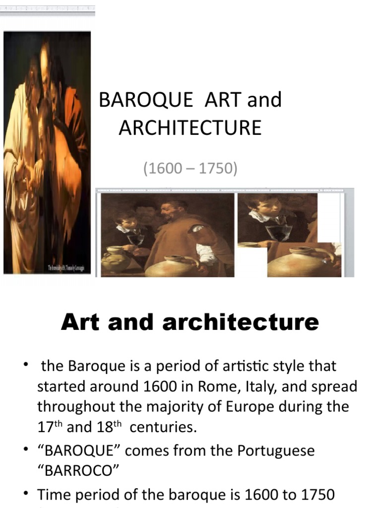 BAROQUE ART and ARCHITECTURE | PDF | Baroque | The Arts