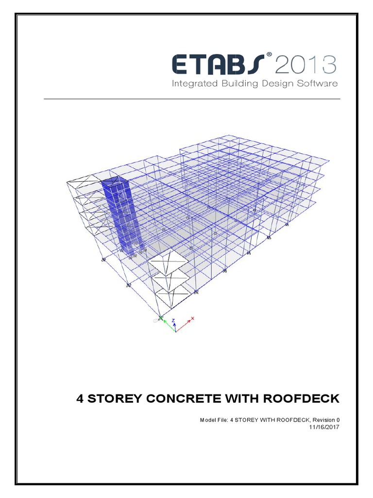 4-Story Concrete Structure Analysis | PDF | Concrete | Beam (Structure)
