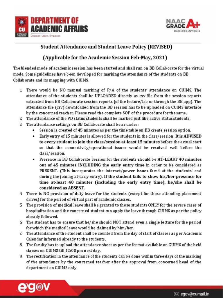 Student Attendance Policy-REVISED | PDF | Computing | Software