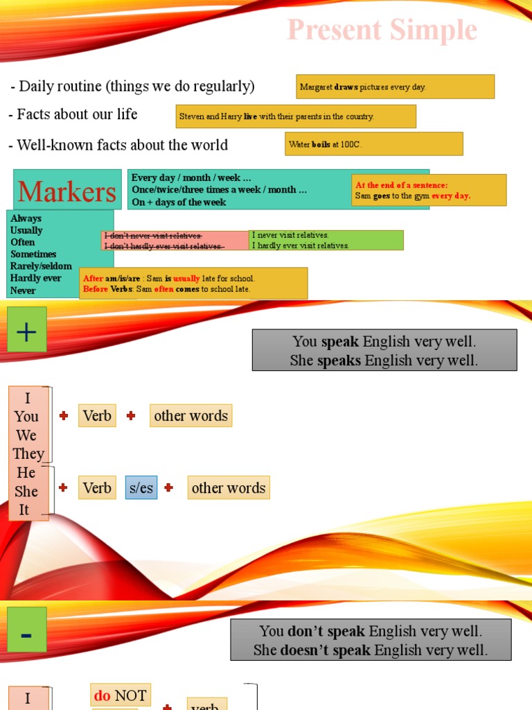 Present Simple A2 | PDF | English Language | Linguistics