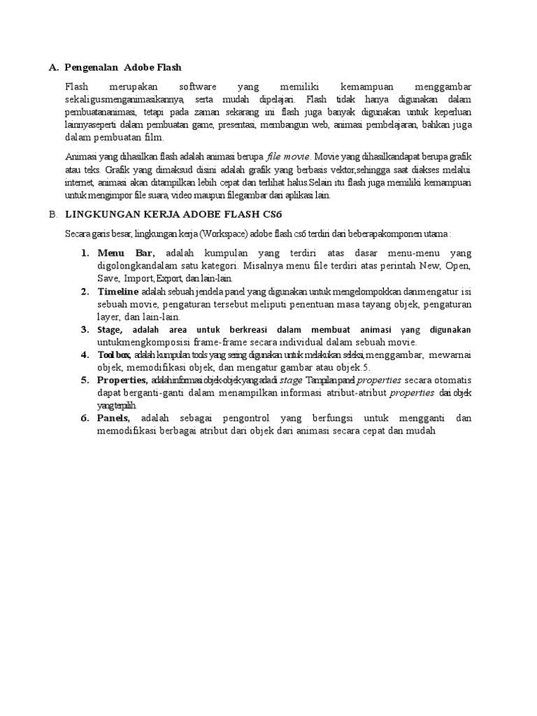 Pengenalan Adobe Flash | PDF | Komputer