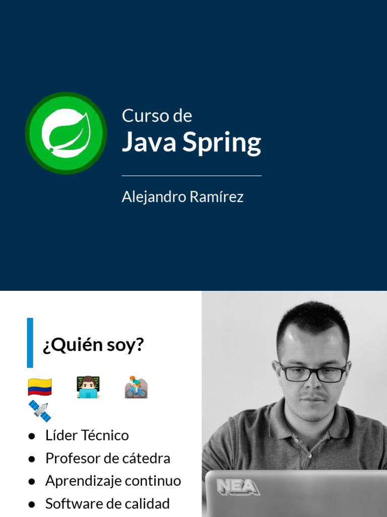 Presentacion - Curso de Java Spring | PDF | Spring Framework | Java (lenguaje de programación)