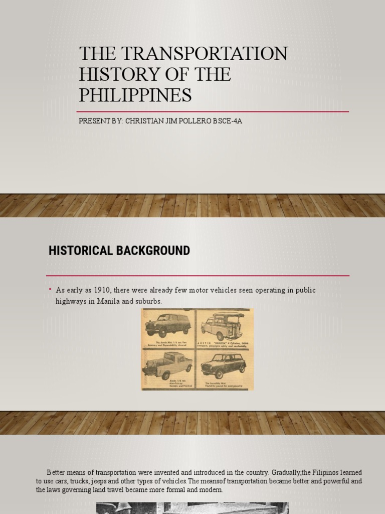 Evolution of Philippine Transportation History | PDF | Transport ...