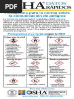 Tabla de Peligros, Pictogramas y Frases H y P | PDF